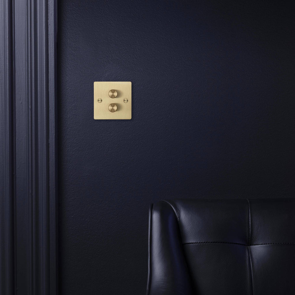 Buster + Punch Gold Brass Knurl Design 2G Designer Dimmer Switch Switch ...