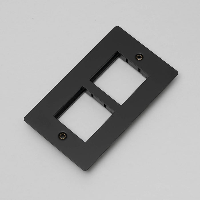 2G WALL PLATE / FOR 2 MODULES 45MM